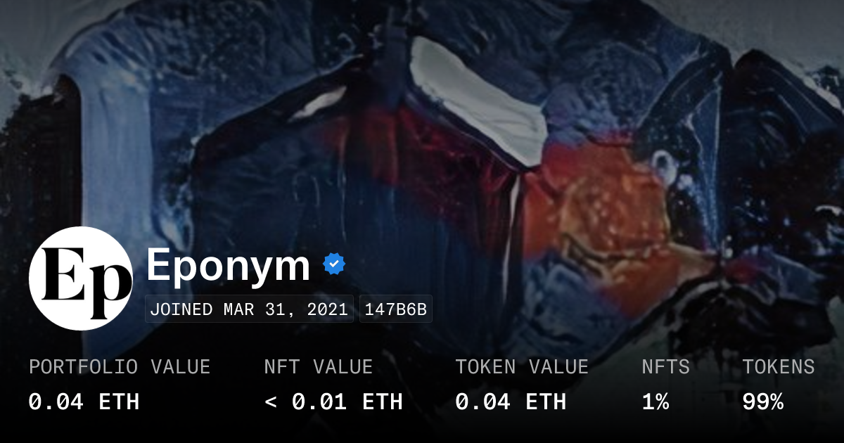Eponym - Profile | OpenSea