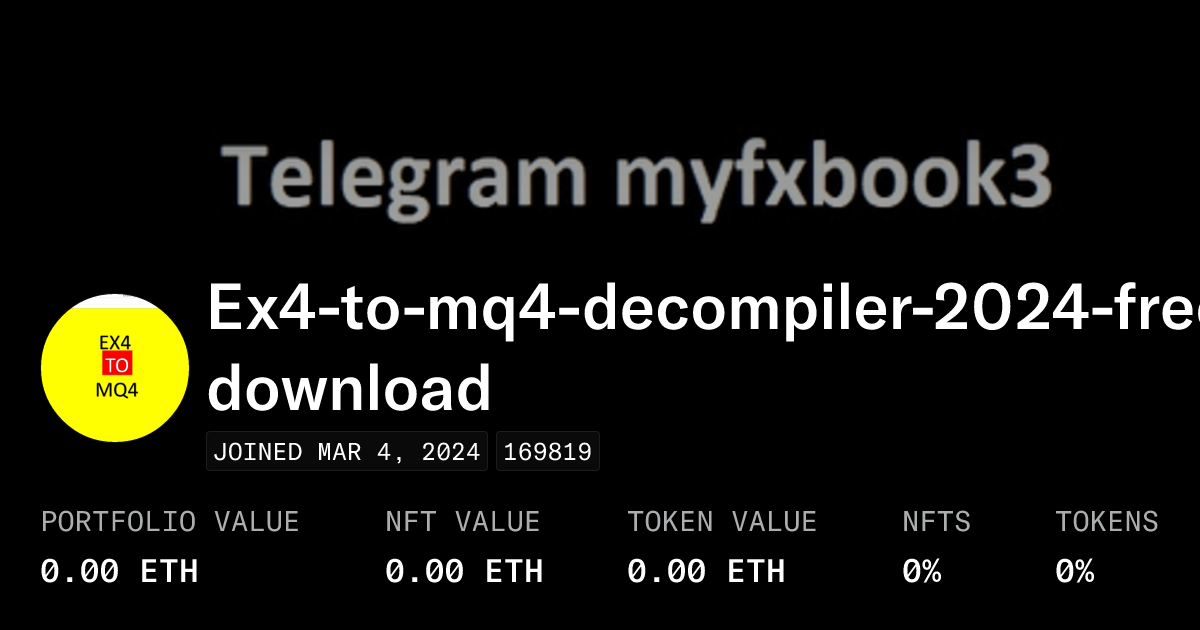 Ex4-to-mq4-decompiler-2024-free-download – Profil | OpenSea