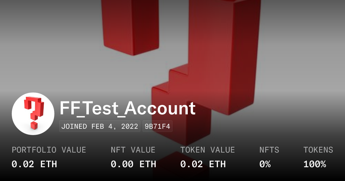 FF_Test_Account - Profile | OpenSea