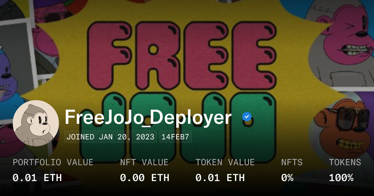 FreeJoJo_Deployer - Profile | OpenSea