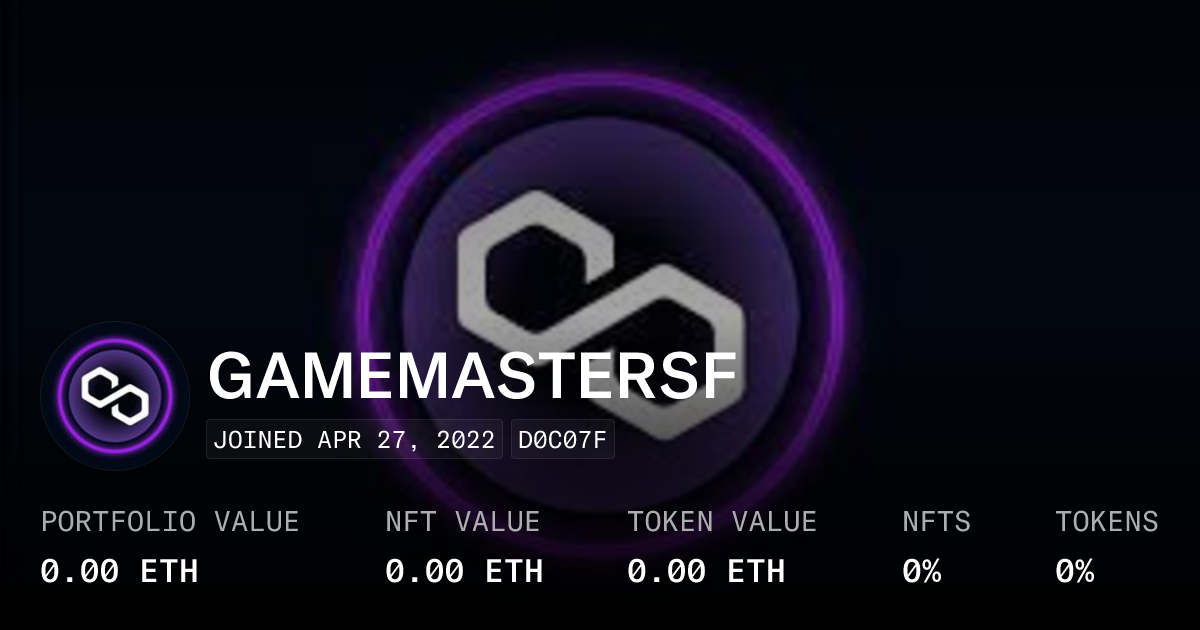 GAMEMASTERSF - Profile | OpenSea