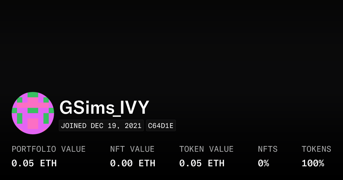 GSims_IVY - Profile | OpenSea