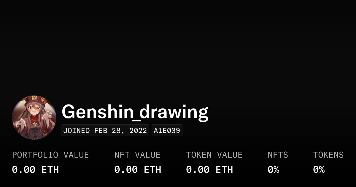 Genshin_drawing - 个人资料 | OpenSea