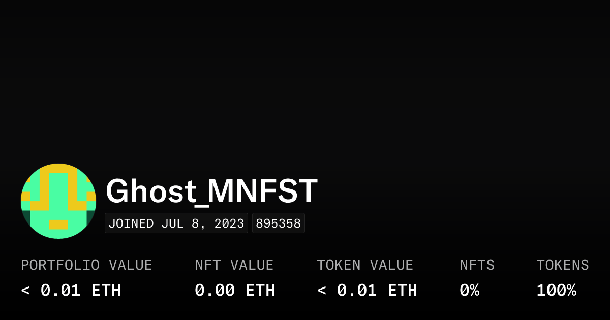 Ghost_MNFST - Profile | OpenSea