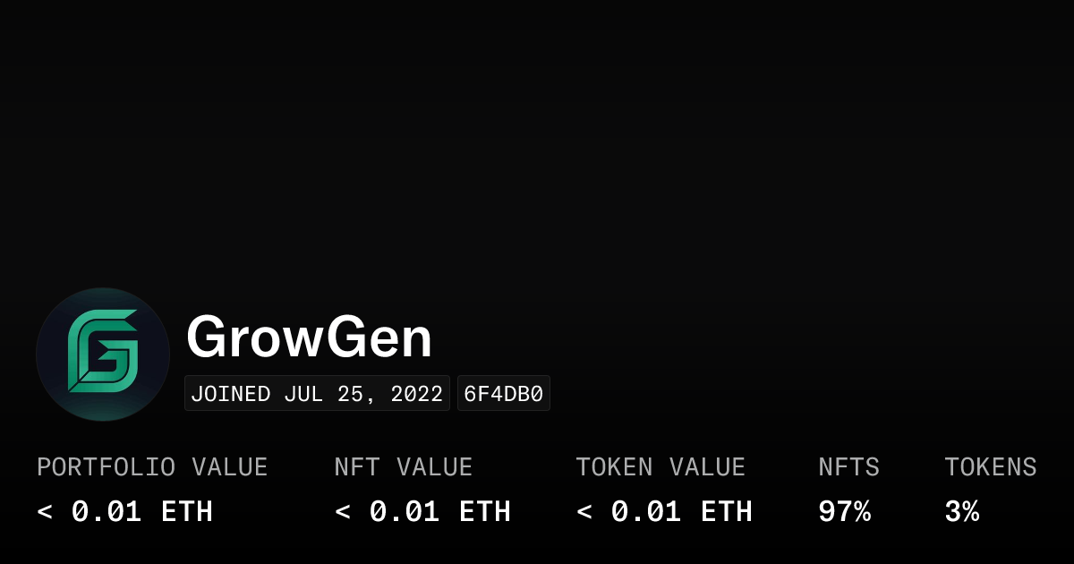 GrowGen - Profile | OpenSea