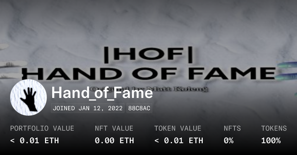 Hand_of_Fame - Profile | OpenSea