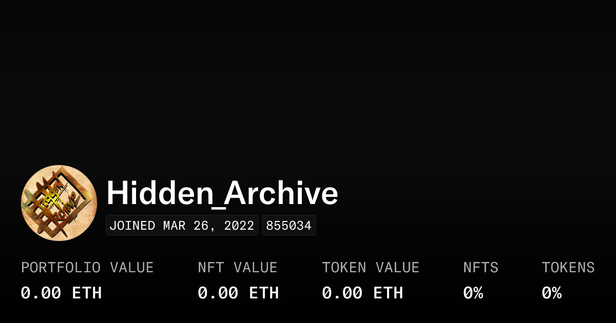 Hidden_Archive - Profile | OpenSea