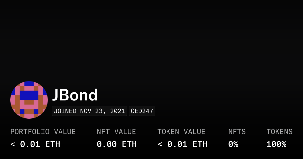JBond - Profile | OpenSea