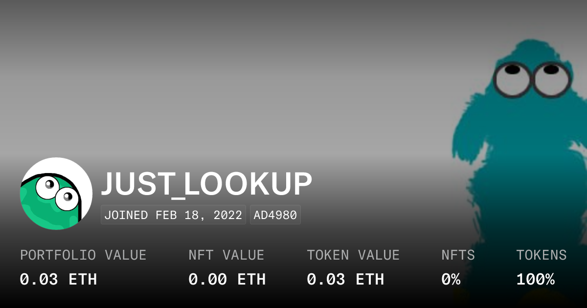 JUST_LOOKUP - Profile | OpenSea