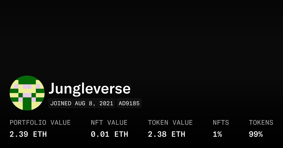 Jungleverse - Perfil | OpenSea