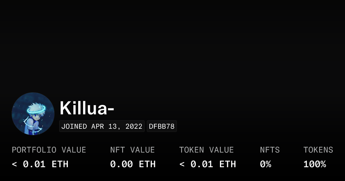 Killua- - Profile | OpenSea
