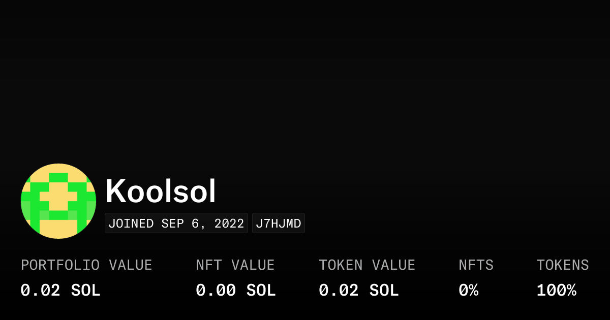 Koolsol - Profile | OpenSea