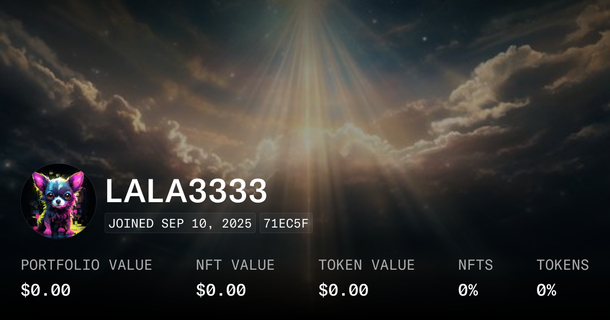 Lala3333 Profile Opensea