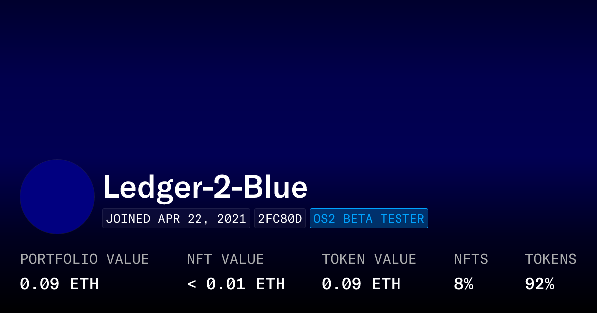 Ledger-2-Blue - Profile | OpenSea