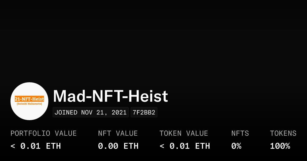 Mad-NFT-Heist - Profile | OpenSea