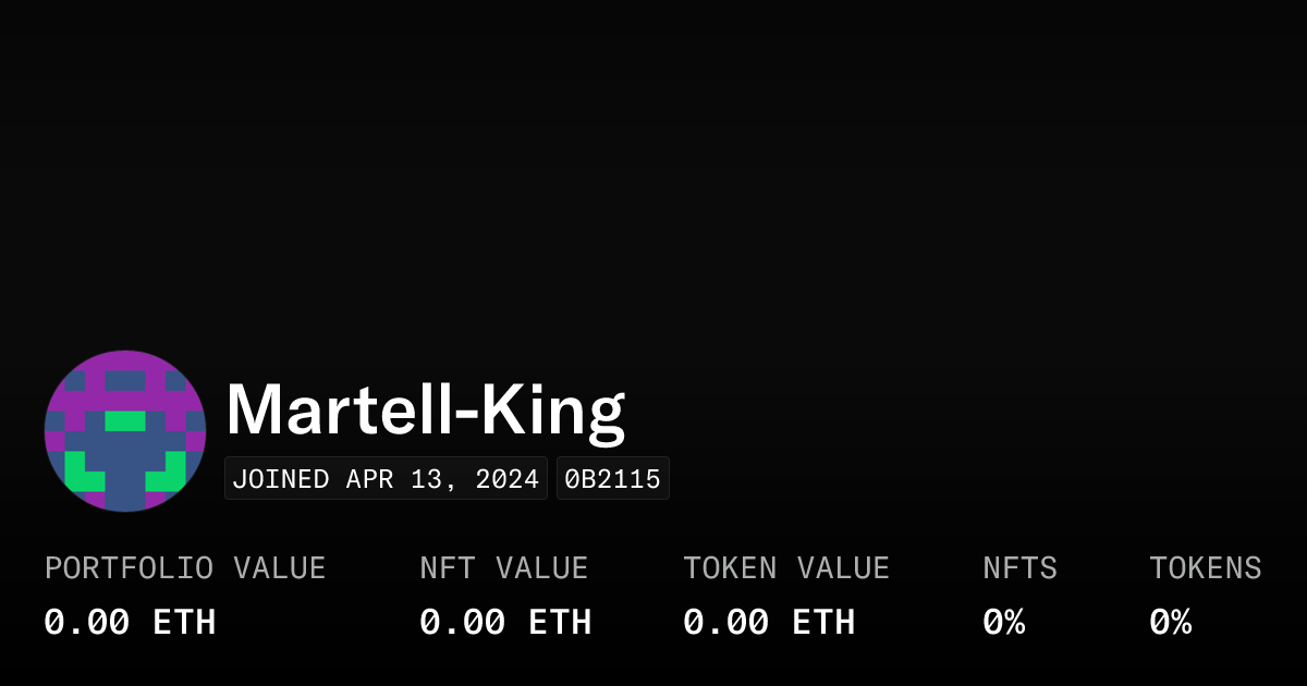 Martell-King - Profile | OpenSea