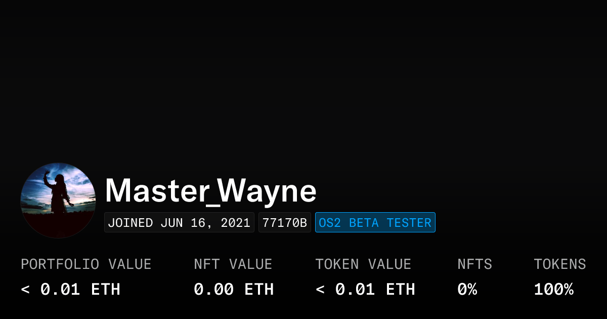 Master_Wayne - Profile | OpenSea