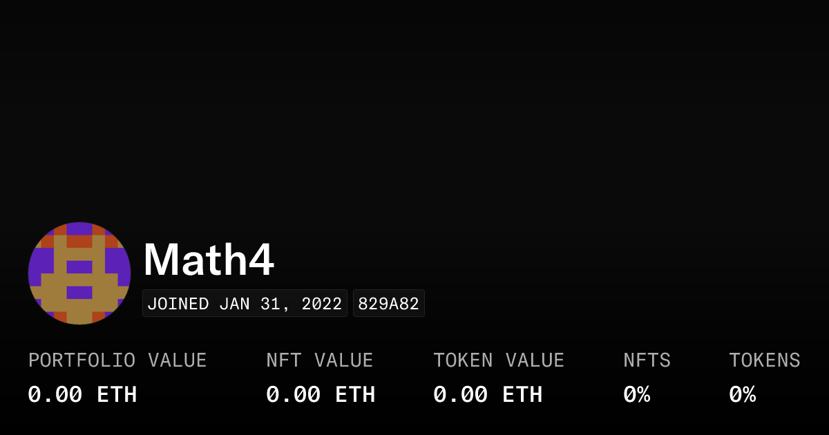 Math4 - Profile | OpenSea