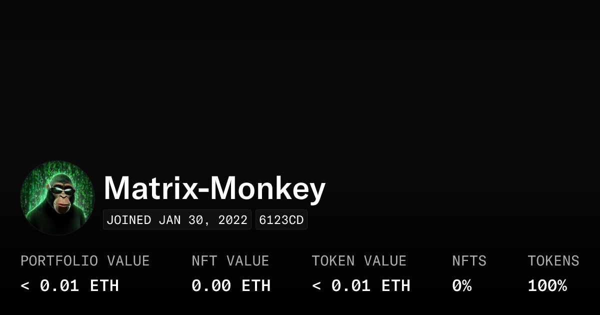 Matrix-Monkey - Profile | OpenSea