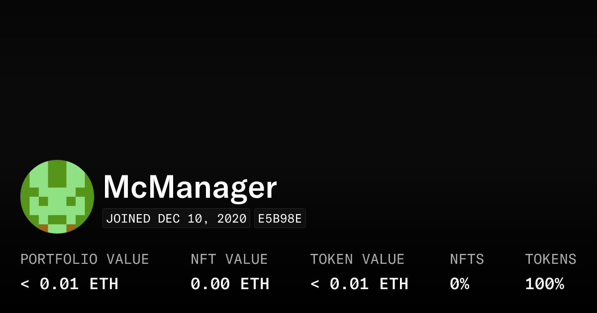 McManager - Profile | OpenSea