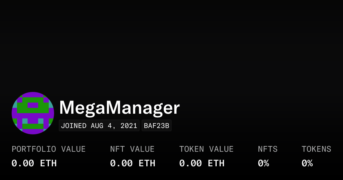 MegaManager - Profile | OpenSea