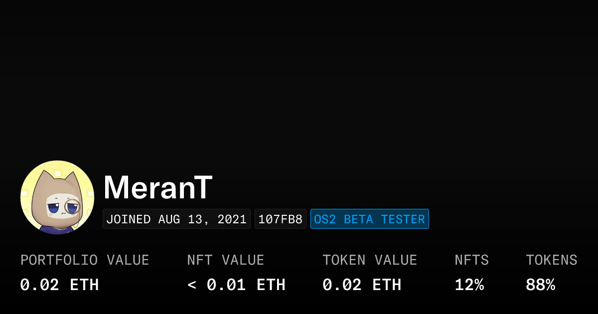 MeranT - Profile | OpenSea