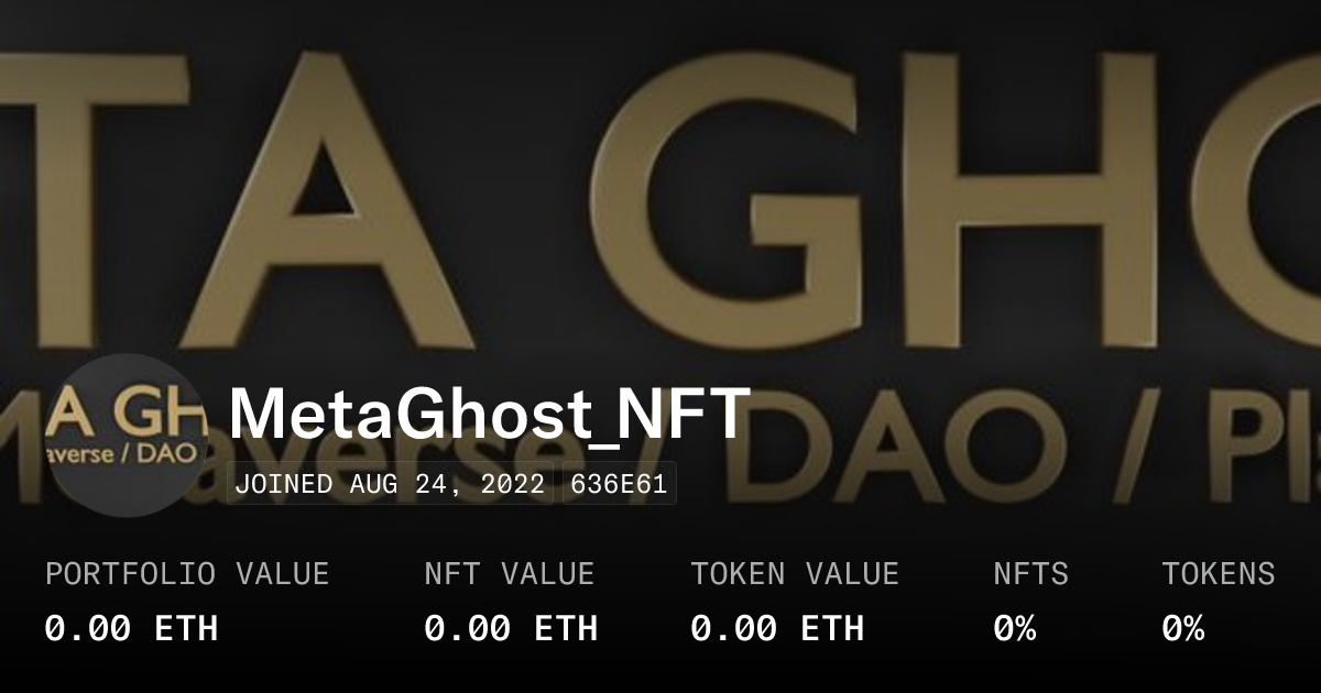 MetaGhost_NFT - Profile | OpenSea