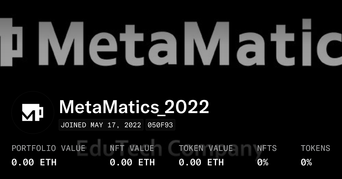 MetaMatics_2022 - Profile | OpenSea