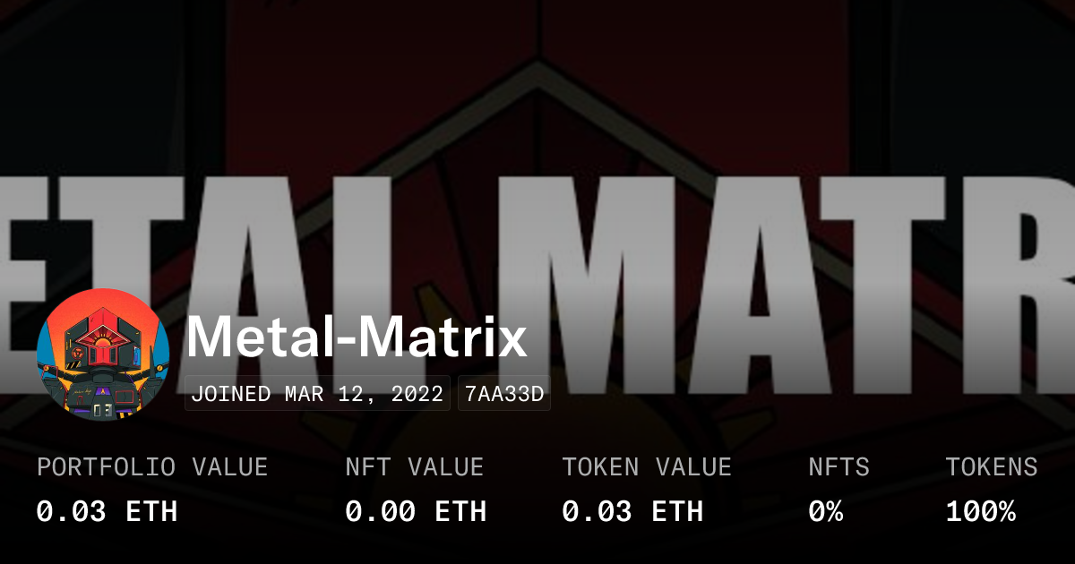 Metal-Matrix - Profile | OpenSea
