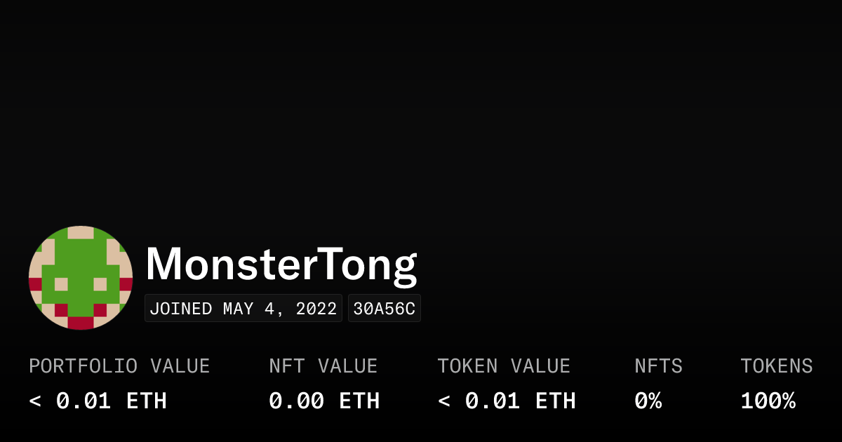 MonsterTong - Profile | OpenSea