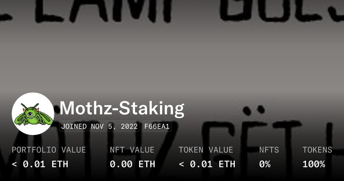 Mothz-Staking - Profile | OpenSea