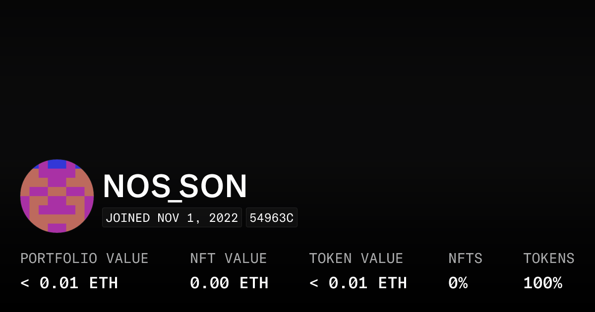 NOS_SON - Profile | OpenSea