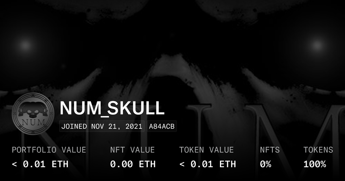 NUM_SKULL - Profile | OpenSea