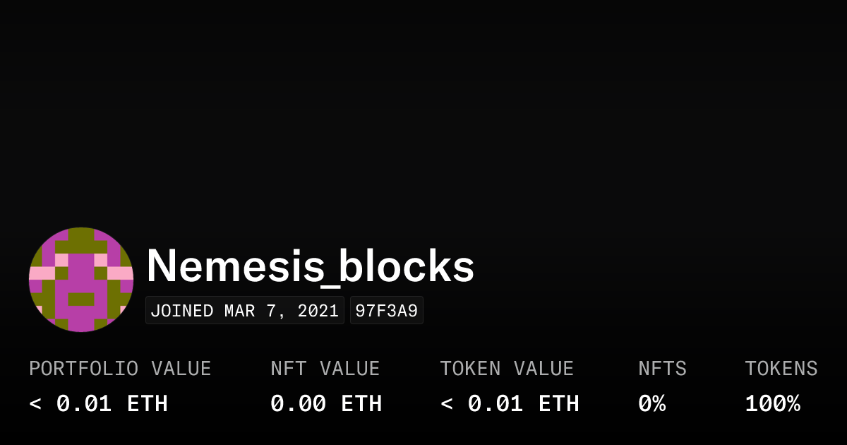 Nemesis_blocks - Profile | OpenSea