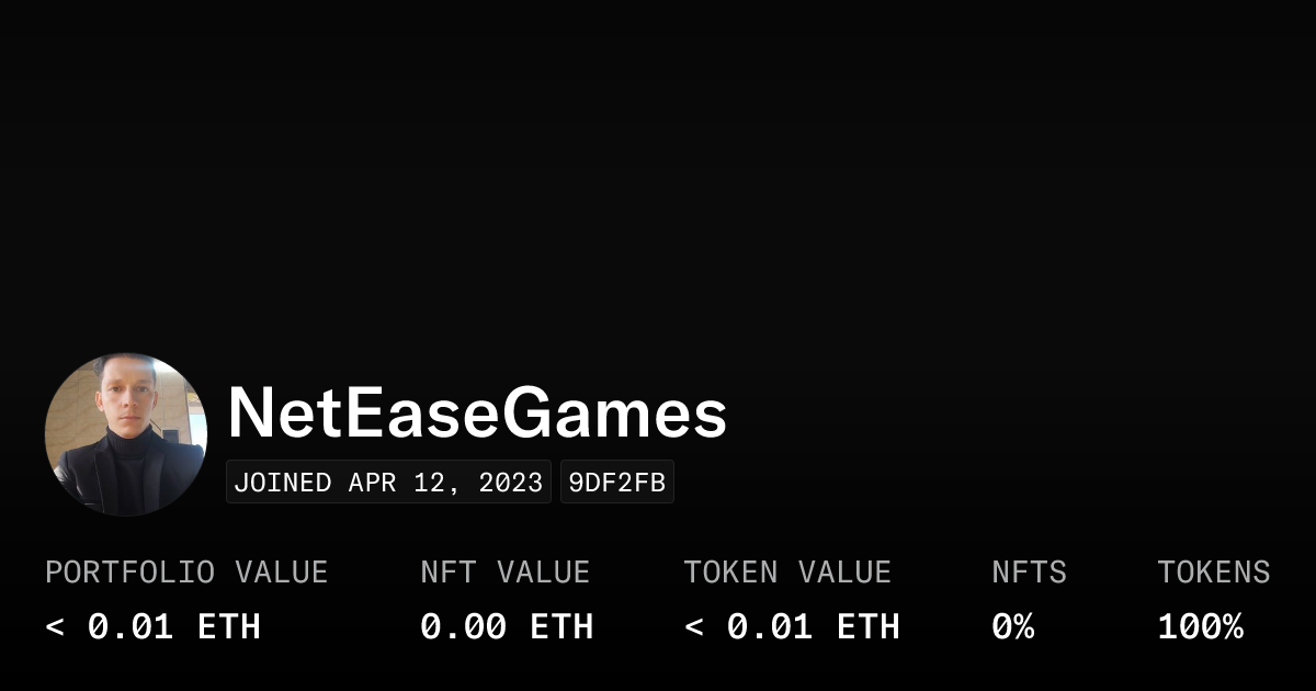 NetEaseGames - Profile | OpenSea