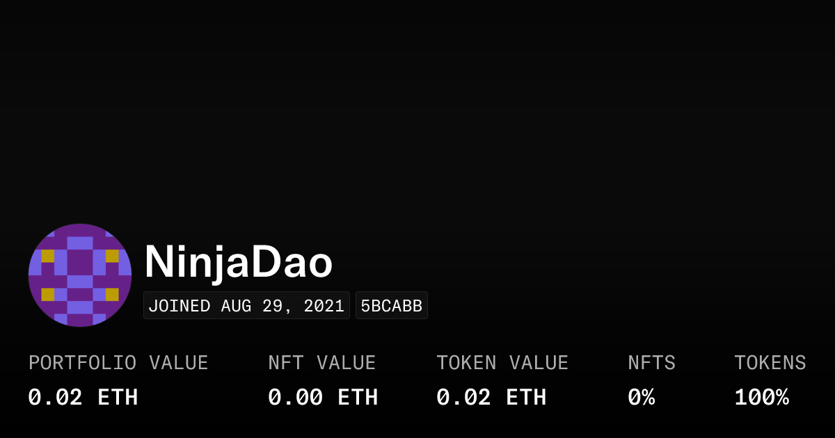 NinjaDao - Profile | OpenSea