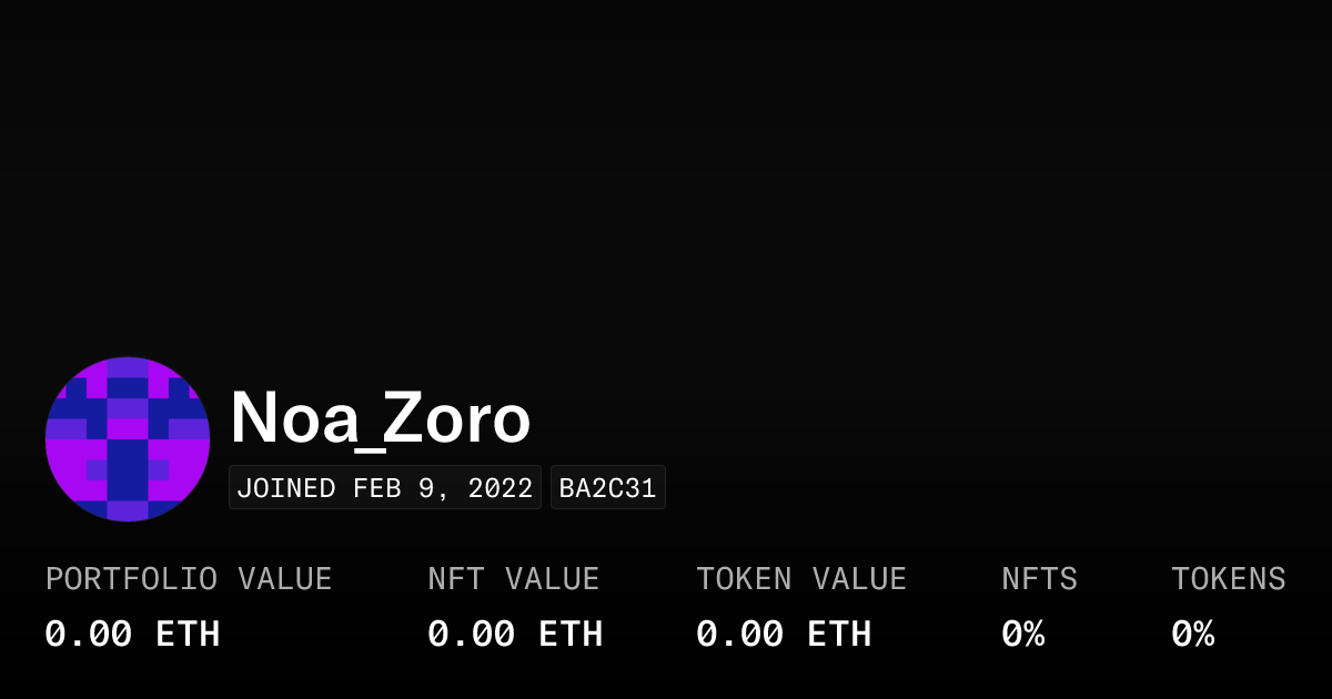 Noa_Zoro - Profile | OpenSea