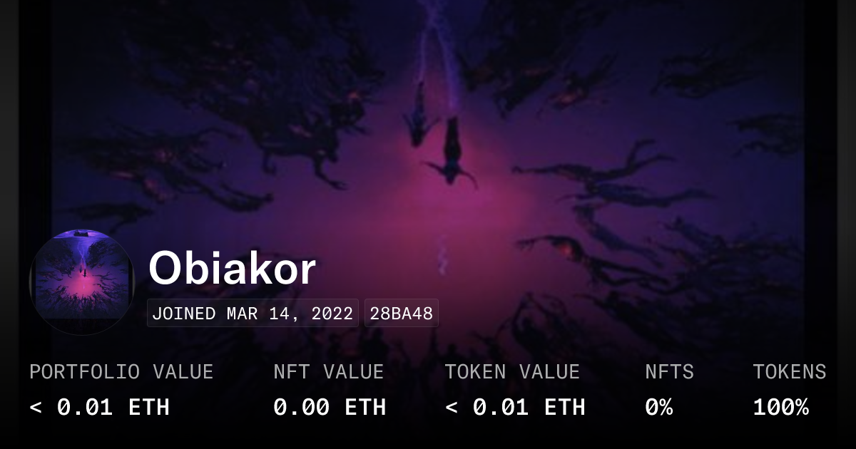 Obiakor - Perfil | OpenSea