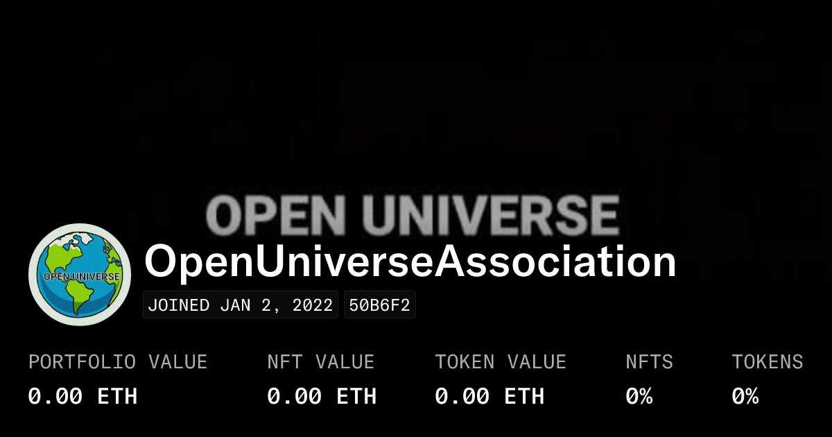 OpenUniverseAssociation - Profile | OpenSea