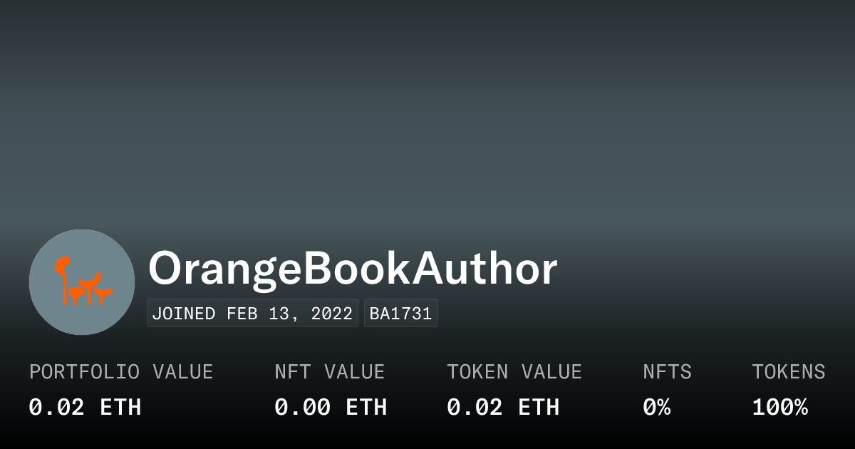 OrangeBookAuthor - Profile | OpenSea