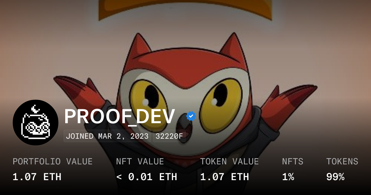 PROOF_DEV - Profile | OpenSea