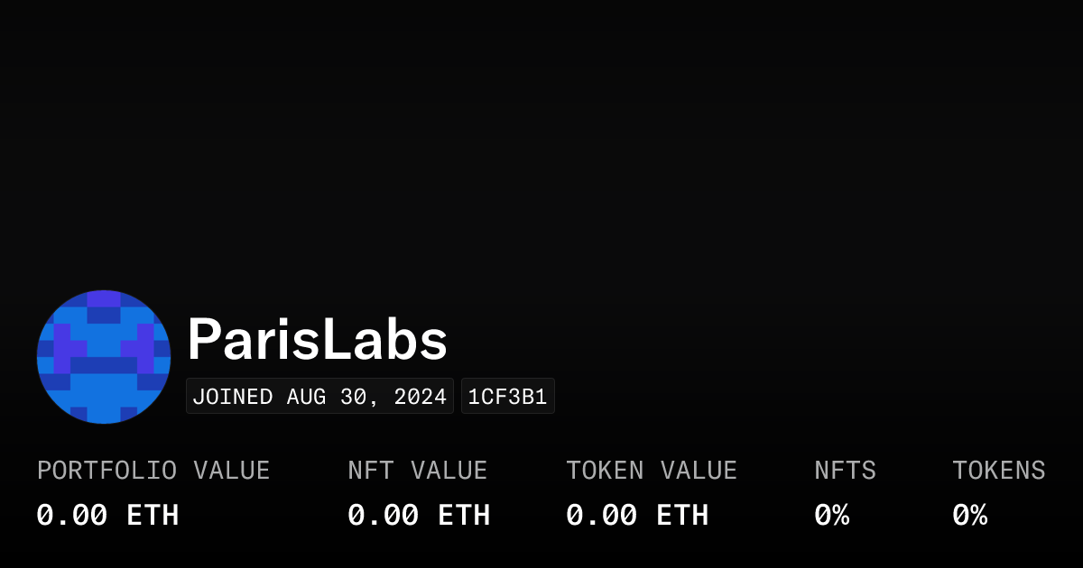ParisLabs - Profile | OpenSea