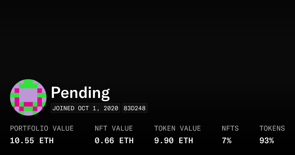 Pending - Profile | OpenSea