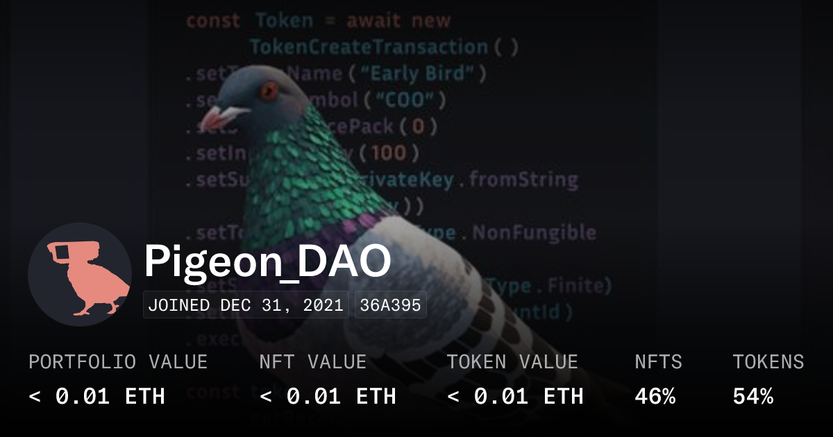 Pigeon_DAO - Profile | OpenSea