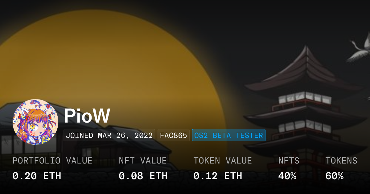 PioW - Profile | OpenSea