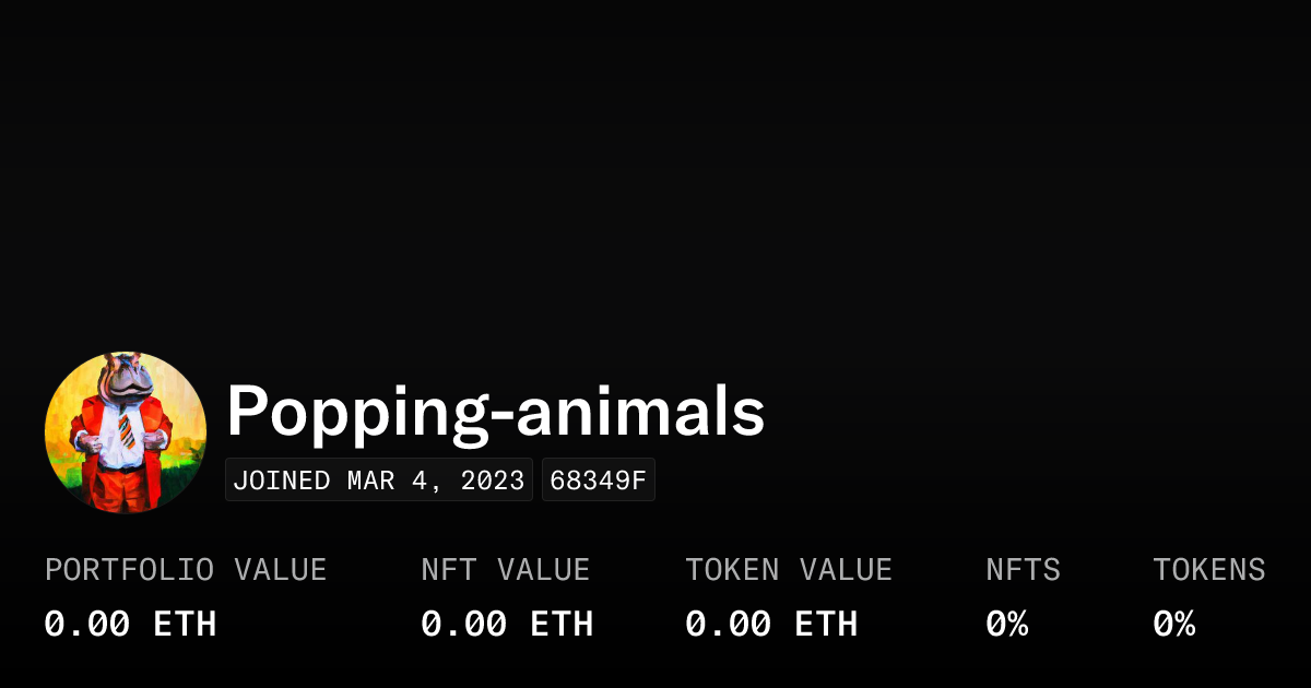 Popping-animals - Profile | OpenSea