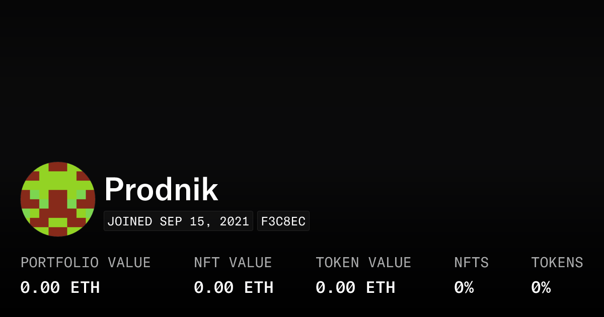 Prodnik - Profile | OpenSea