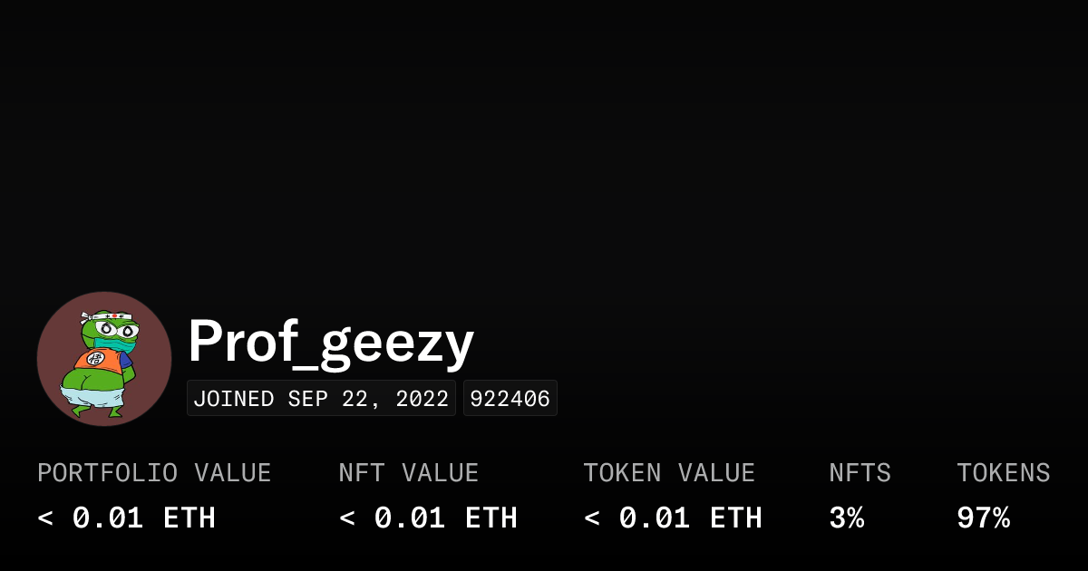 Prof_geezy - Profile | OpenSea