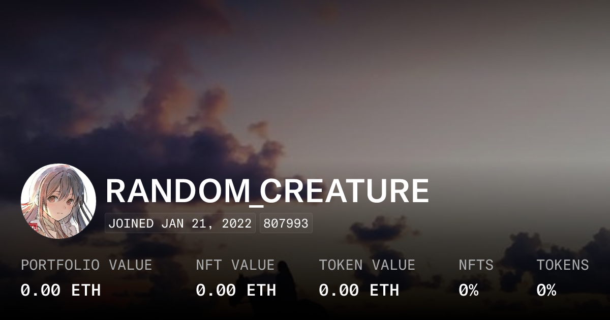 RANDOM_CREATURE - Profile | OpenSea