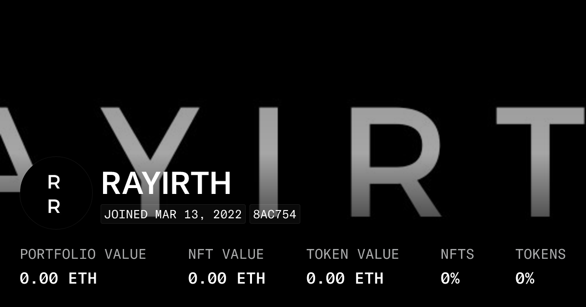 RAYIRTH - Profile | OpenSea